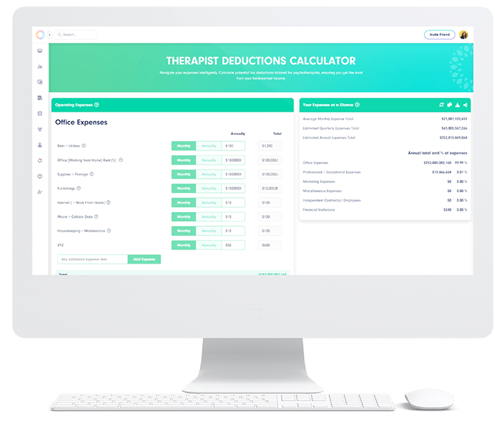 Simplify Tax Season with Our Therapist Deductions Calculator